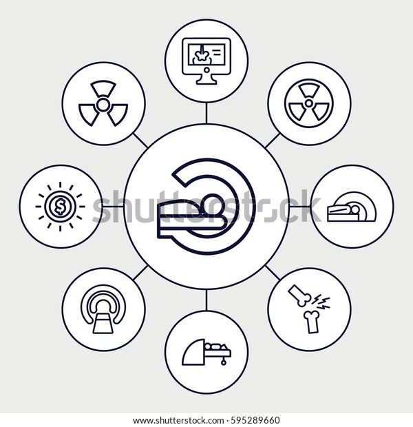 Ray Icons Set Set 9 Ray Stock Vector (Royalty Free) 595289660