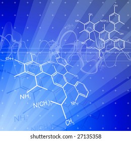 Ray Lights Chemical Formulas Technology Background Stock Vector ...