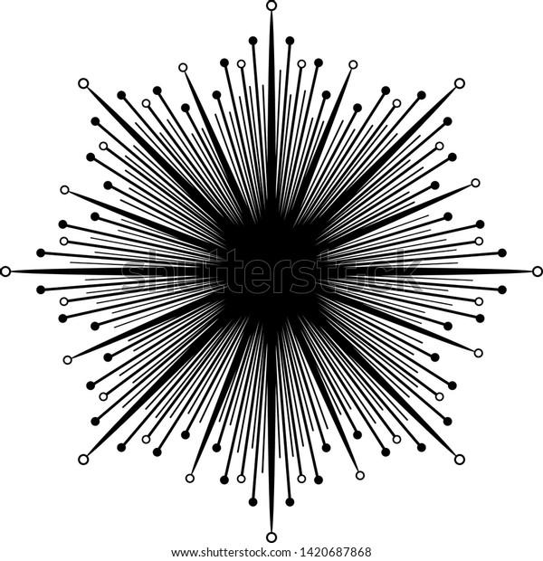 Rays Light Halo Hand Drawn Vector: vetor stock (livre de direitos ...