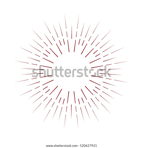 Rays Radiating Center Linear Drawing Rays Stock Vector (Royalty Free ...