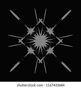 Rays Star Sun Symbol Sign On: vector de stock (libre de regalías ...