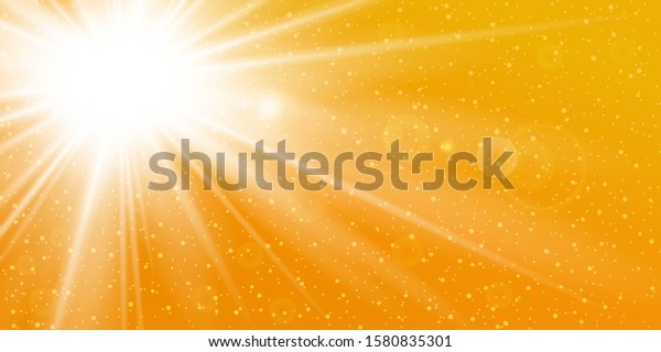 Rays Yellow Background Gold Sunny Sky Stock Vector (Royalty Free ...