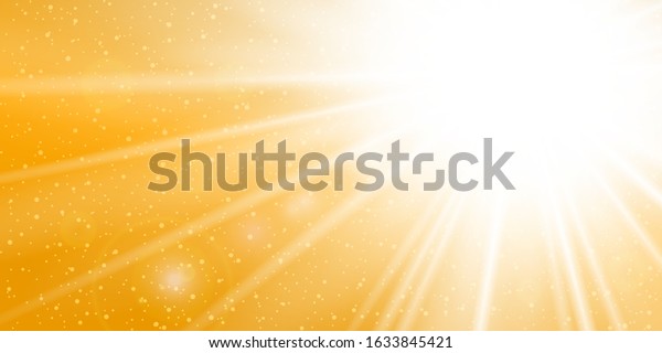 Rays Yellow Background Gold Sunny Sky Stock Vector (Royalty Free ...