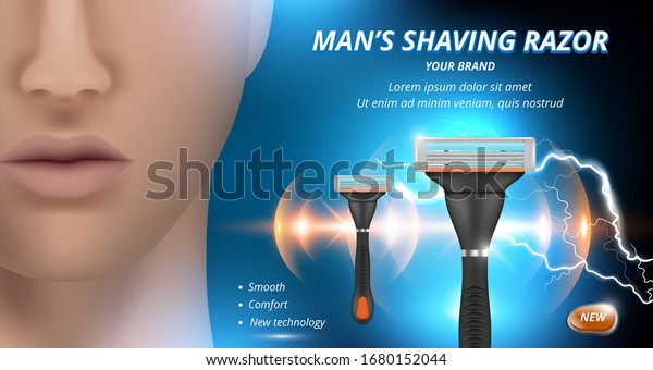 Razor Ads Advertizing Poster Blades Woman Stock Vector (Royalty Free ...