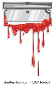 Razor Blade Blood Stock Vector (Royalty Free) 1024166629 | Shutterstock