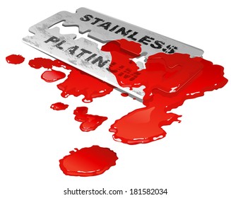 Razor Blade Blood Stock Vector (Royalty Free) 181582034 | Shutterstock