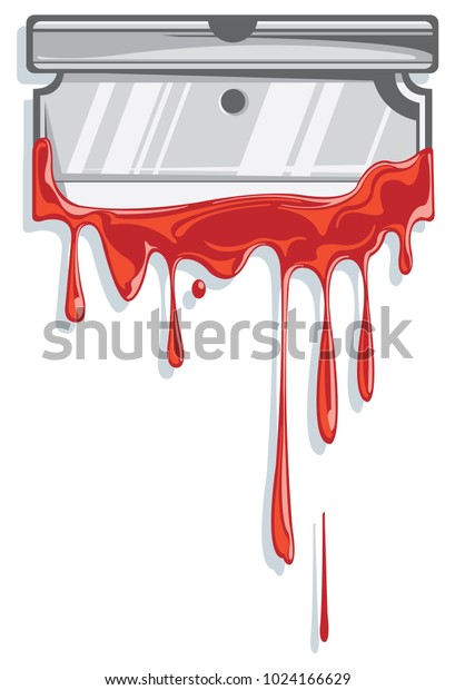Razor Blade Blood Stock Vector (Royalty Free) 1024166629 | Shutterstock