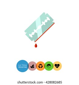 Razor Blade Blood Drop Stock Vector (Royalty Free) 428082685 | Shutterstock
