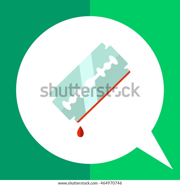 Razor Blade Blood Drop Stock Vector (Royalty Free) 464970746 | Shutterstock