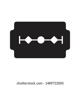 Razor Blade Icon Black Isolated Vector Stock Vector (Royalty Free ...