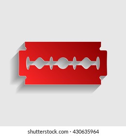 Razor Blade Sign Flat Red Icon Stock Vector (Royalty Free) 1583981119 ...