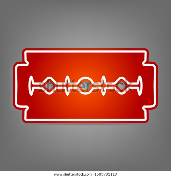 Razor Blade Sign Flat Red Icon Stock Vector (Royalty Free) 1583981119 ...