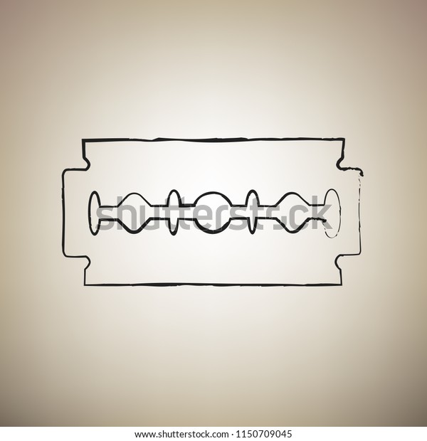 Razor Blade Sign Vector Brush Drawed Stock Vector (Royalty Free ...