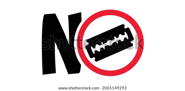Razor Blade Sign Vector Forbidden Use Stock Vector (Royalty Free ...