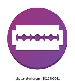 Razor Blade Sign Vector White Icon Stock Vector (Royalty Free) 1015308541