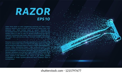 Razor Blue Glowing Dots Razor Vector 스톡 벡터(로열티 프리) 1215797677 ...