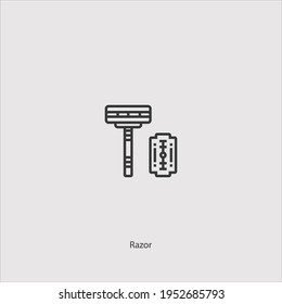 Razor Icon Vector Isolated On White Stock Vector (Royalty Free ...