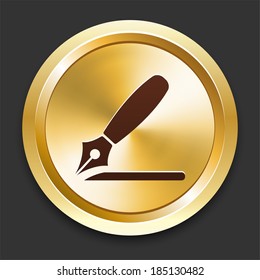 Razor Icons On Gold Button Collection Stock Vector (Royalty Free ...