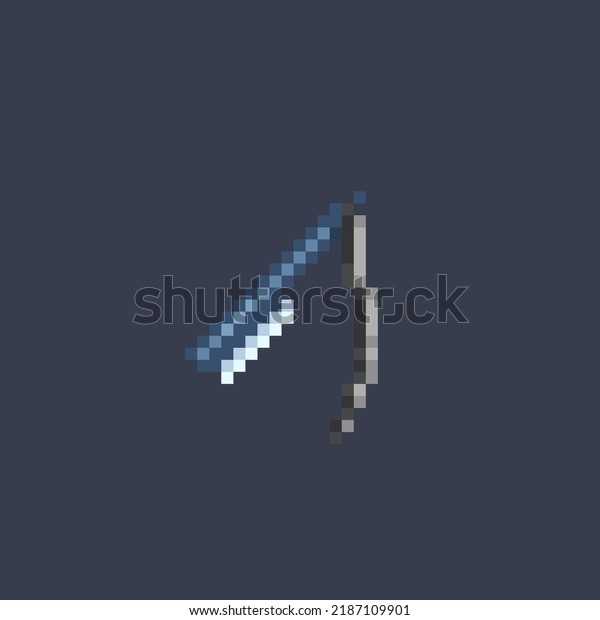 Razor Knife Pixel Art Style: เวกเตอร์สต็อก (ปลอดค่าลิขสิทธิ์ ...