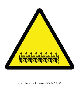 Warning Sparks Symbol Sign Vector Illustration Stock Vector (Royalty ...