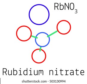 Rbno3 Rubidium Nitrate Molecule Isolated On Stock Vector (Royalty Free ...