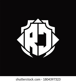 Rc Logo Monogram Shield Line 3 Stock Vector (Royalty Free) 1804397323 ...
