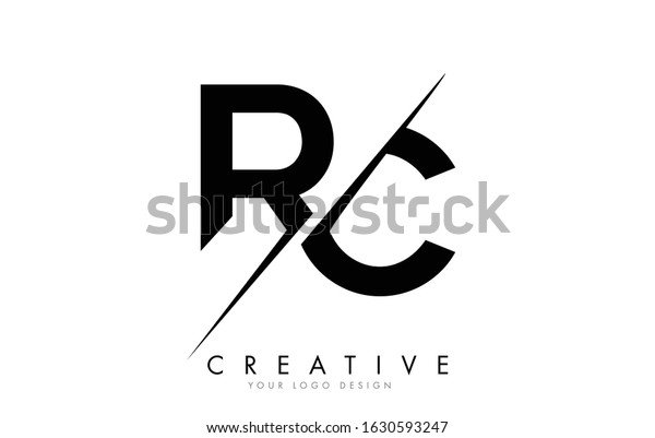 Rc R C Letter Logo Design Stock Vector (Royalty Free) 1630593247 ...
