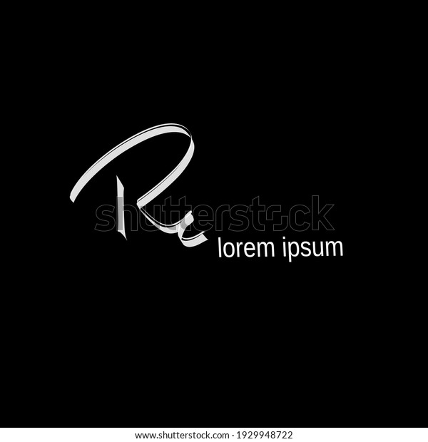 Rc Signature Initial Logo Template Vector Stock Vector (Royalty Free ...