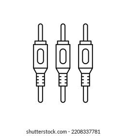 Rca Cable Icon Line Style Icon Stock Vector (Royalty Free) 2208337781 ...
