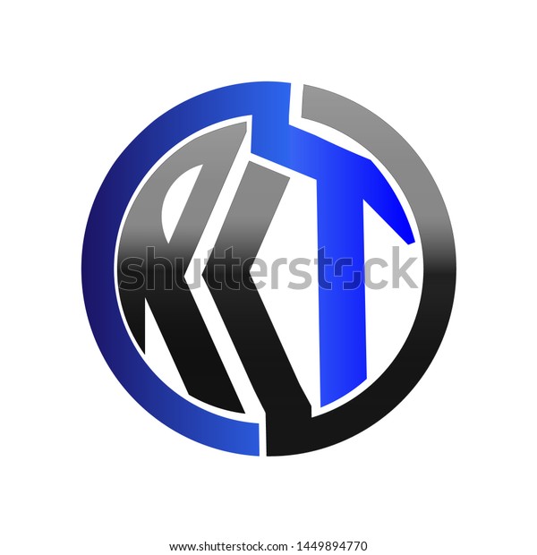 Rct Letter Logo Red Blue Black Stock Vector (Royalty Free) 1449894770