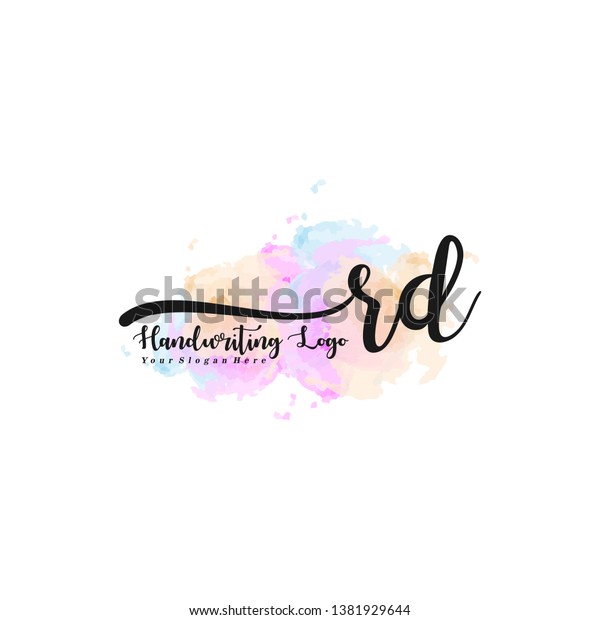 Rd Initial Signature Logo Handwriting Logo Stock Vector (Royalty Free ...