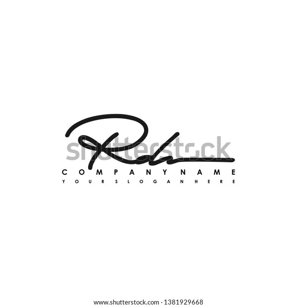 Rd Initial Signature Logo Handwriting Logo: vector de stock (libre de ...