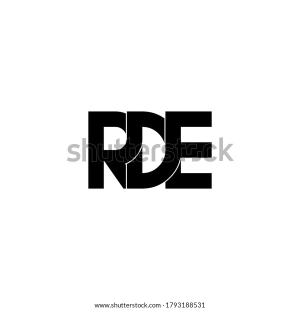 Rde Letter Original Monogram Logo Design Stock Vector (Royalty Free ...