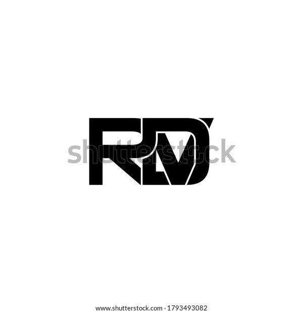 Rdv Letter Original Monogram Logo Design Stock Vector (Royalty Free ...