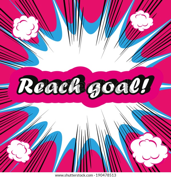Reach Goal Concept Boom Background Reaching Stock Vector (Royalty Free ...
