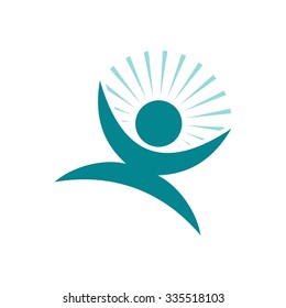 Reach Person Logo Vector Symbol Template Stock Vector (Royalty Free ...