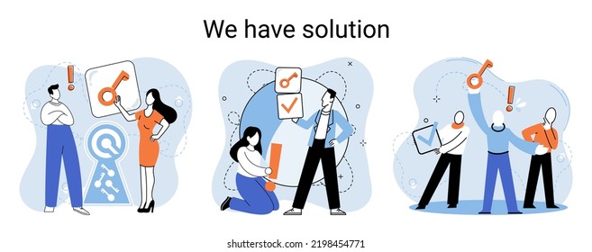 Reaching Solution Result Work Business Team Stock Vector (Royalty Free ...