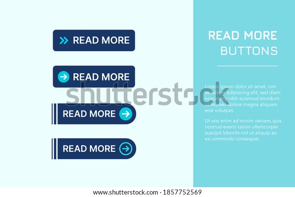 Read More Buttons Cyan Arrows Navy Stock Vector (Royalty Free) 1857752569