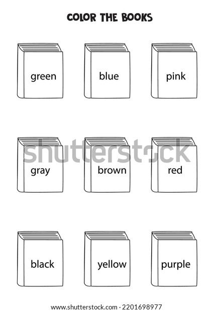 Read Names Colors Color Black White Stock Vector (Royalty Free ...