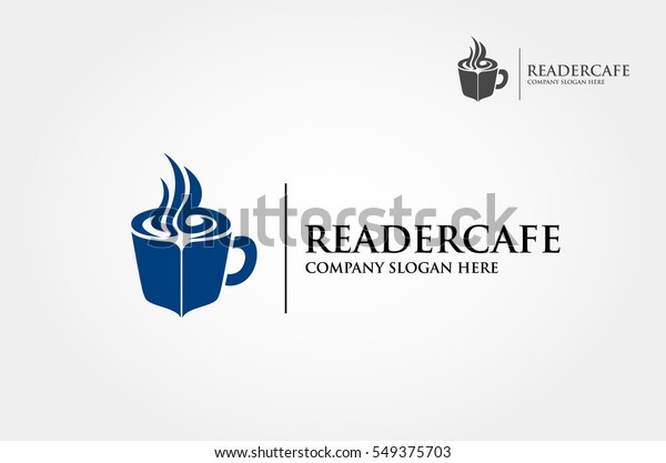 Reader Cafe Logo Template Coffee Cup Stock Vector (Royalty Free) 549375703
