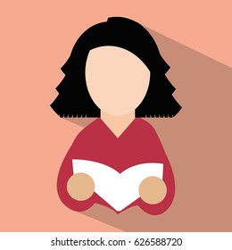 Reader Girl Icon Stock Vector (Royalty Free) 626588720 | Shutterstock