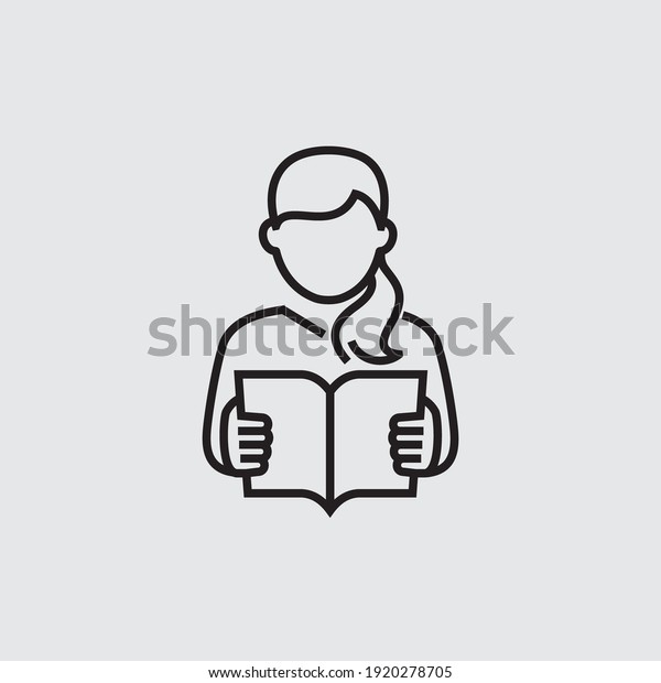 Reading Book Vector Line Icon Stock Vector Royalty Free 1920278705 Shutterstock