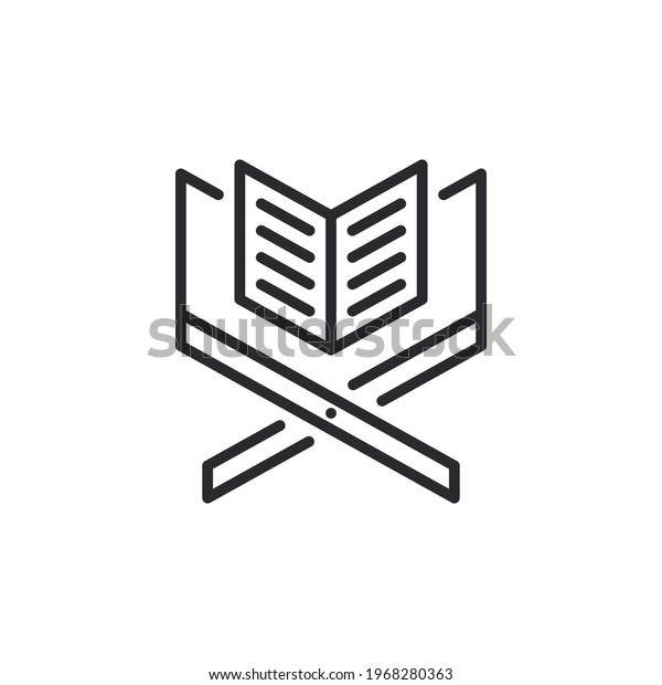 Reading Holy Quran Icon Islamic Al Stock Vector (Royalty Free ...