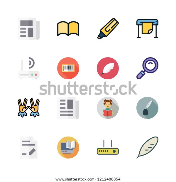 Reading Icon Set Vector Set About Stock Vector (Royalty Free ...