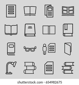 Reading Icons Set Set 16 Reading Stock Vector (Royalty Free) 654982675 ...