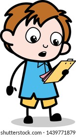 Reading Instruction School Boy Cartoon Character Stock Vector (Royalty ...