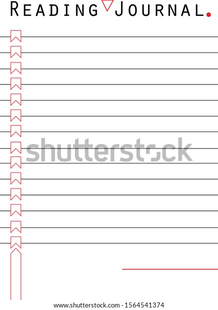Reading Journal Blank Template Bullet Journal Stock Vector (Royalty ...