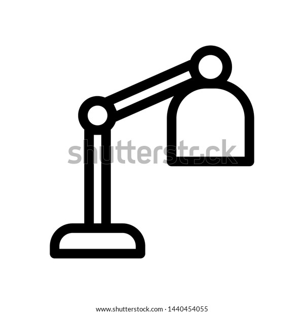 Reading Lamp Icon Vector Illustration Emblem Stock Vector (Royalty Free ...