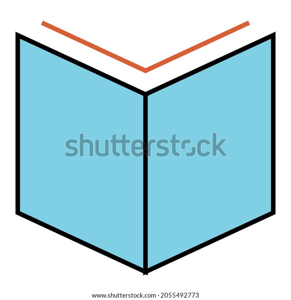 Reading Line Library Simple Open Book Stock Vector (Royalty Free ...