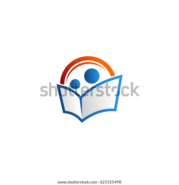 Reading Story Book Logo Stock Vector (Royalty Free) 625325498